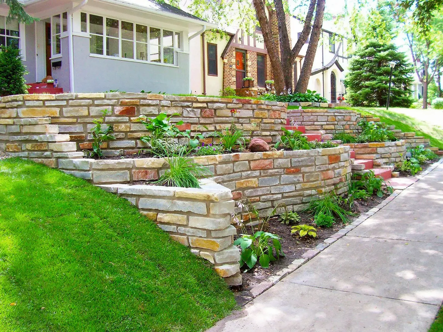 Natural Stone Retaining Walls | CCS - Minneapolis Concrete Contractor ...